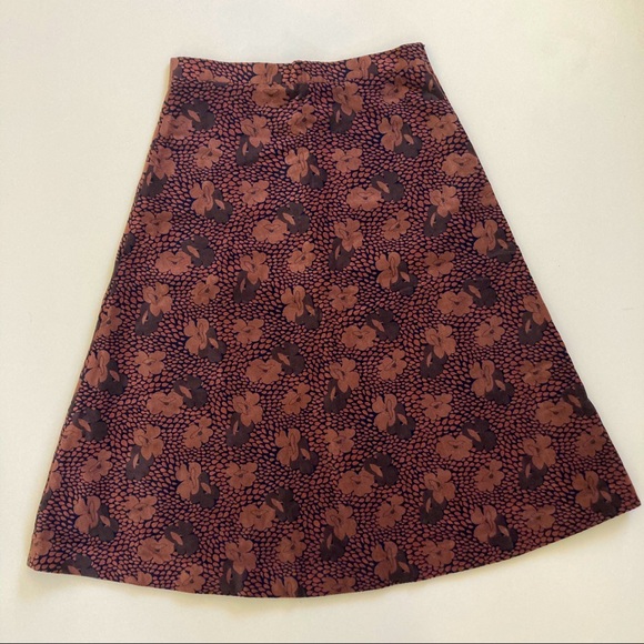 Vintage | Skirts | Vintage Helga Howie Velvet Floral Aline Skirt 42 ...